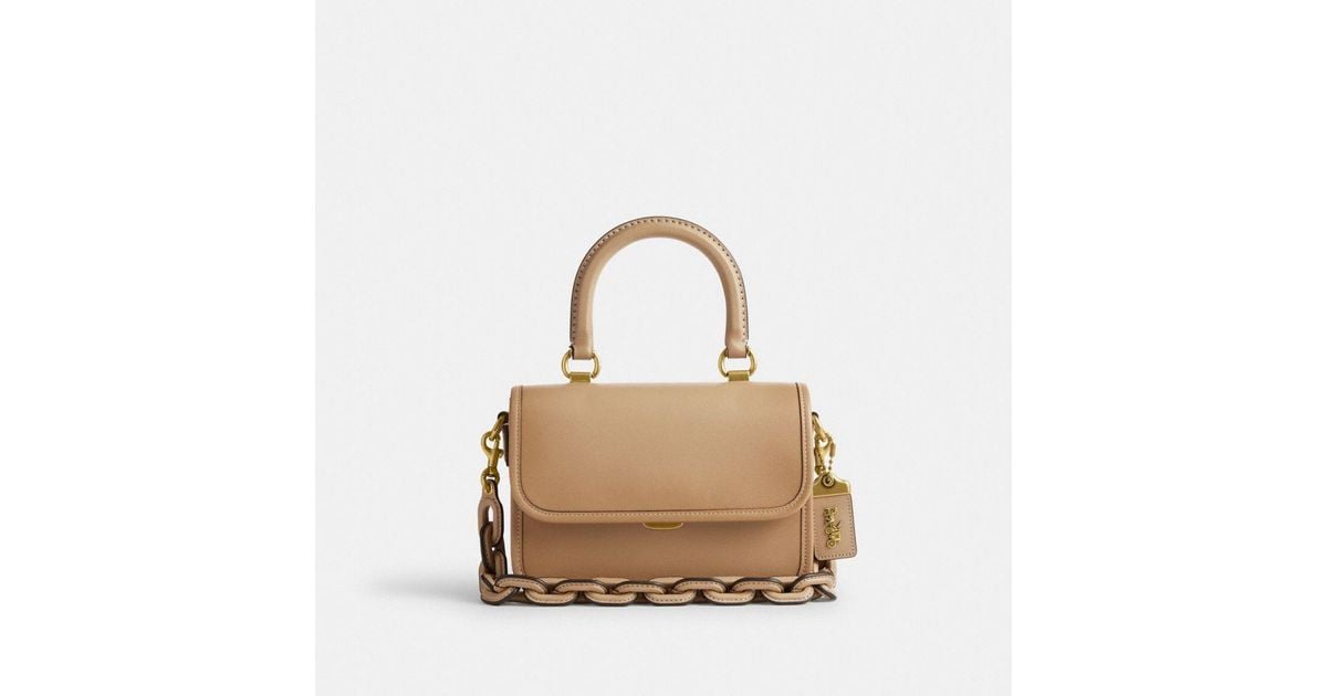 COACH Rogue Top Handle Bag in Natural | Lyst