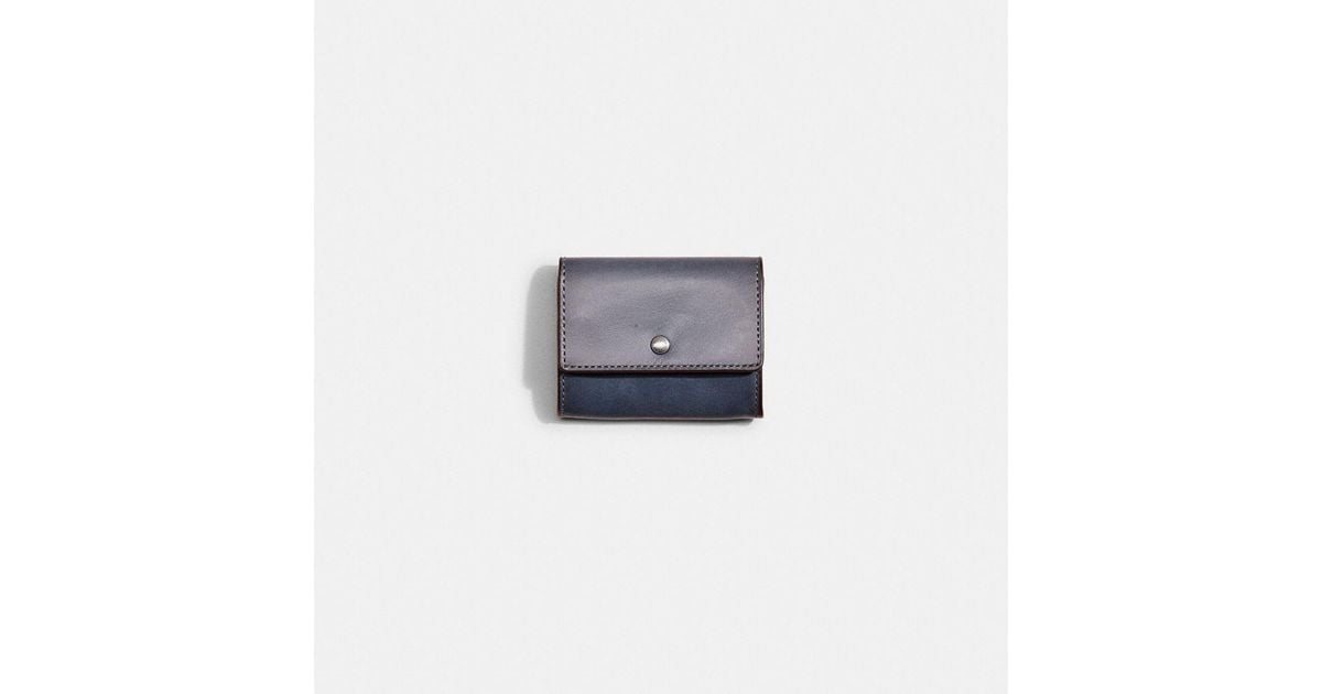 COACH Restored Coin Case in Blue for Men | Lyst