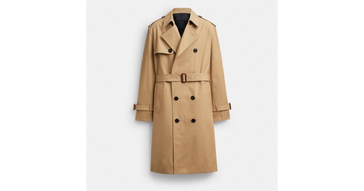 COACH Relaxed Trench Coat in Natural for Men | Lyst