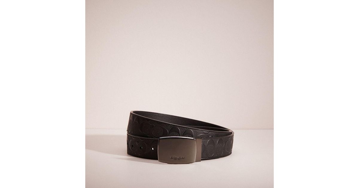 COACH Restored Plaque Buckle Cut To Size Reversible Belt, 38mm in Pink ...