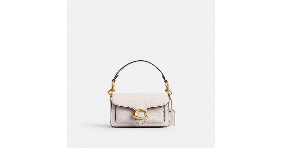 COACH Tabby Bag 12 in White | Lyst