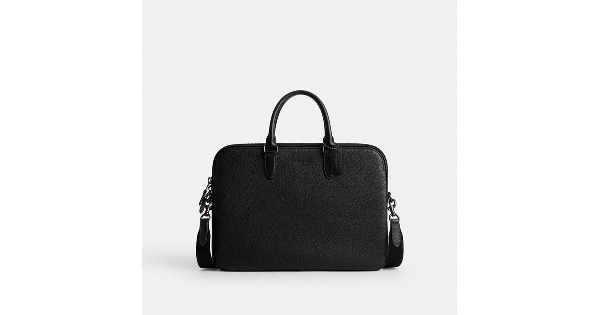 COACH Gotham Slim Briefcase in Black for Men | Lyst