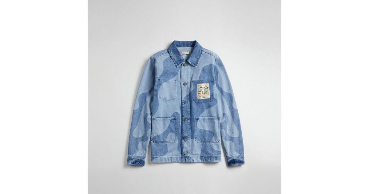 COACH Denim Jacket In Wavy Wash in Blue | Lyst