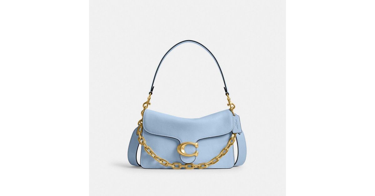 COACH Chain Tabby Shoulder Bag in Blue | Lyst