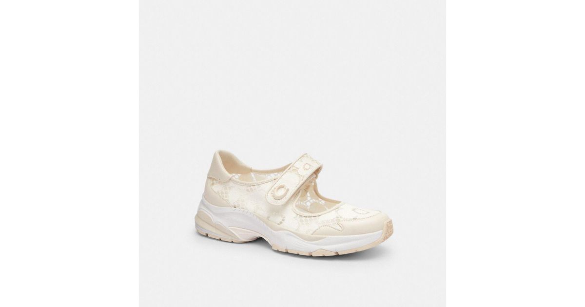 COACH Mary Jane Sneaker in White | Lyst