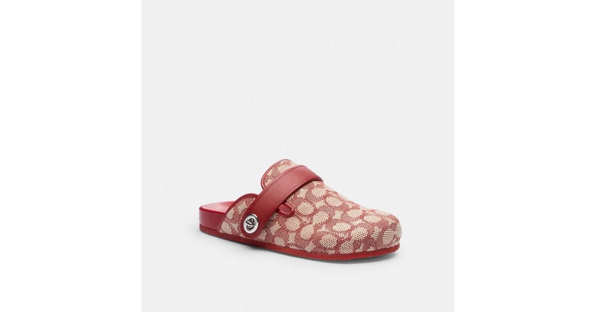 COACH Blake Clog in Red | Lyst