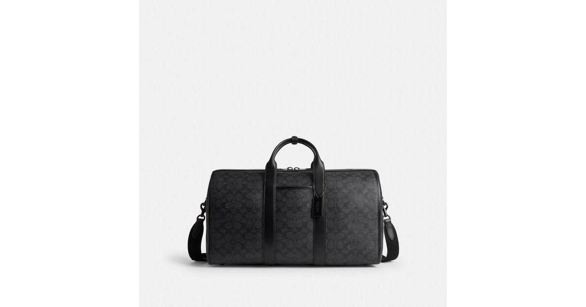 COACH Gotham Duffle Bag 45 In Signature Canvas in Black for Men | Lyst