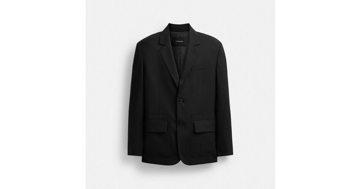 COACH Tailoring Blazer in Black for Men | Lyst