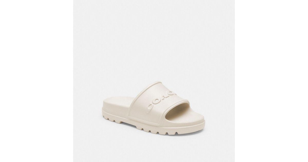 COACH Jesse Slide (Ivory) Shoes in White | Lyst