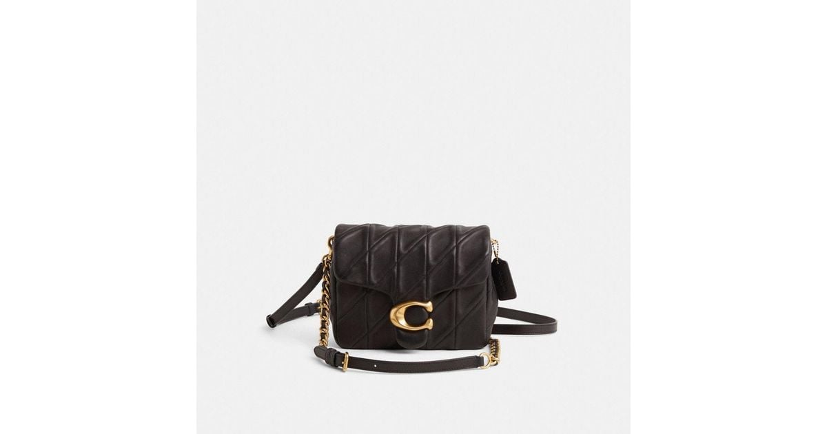 COACH Restored Times Square Tabby Shoulder Bag With Quilting in Black ...