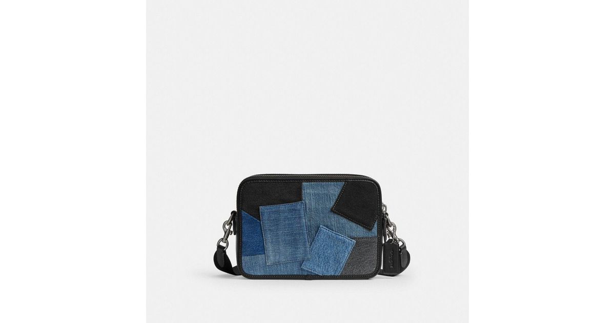 COACH Charter Crossbody Bag 24 With Patchwork in Blue for Men | Lyst