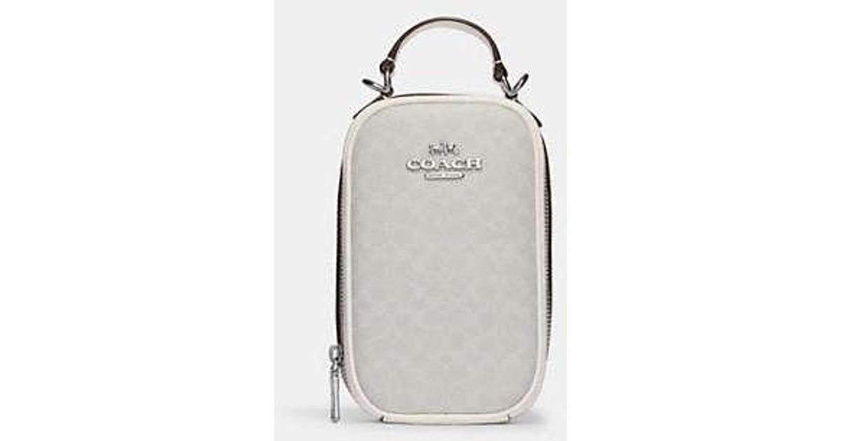COACH Eva Phone Crossbody Bag Micro Canvas - White | Pvc in Black | Lyst UK