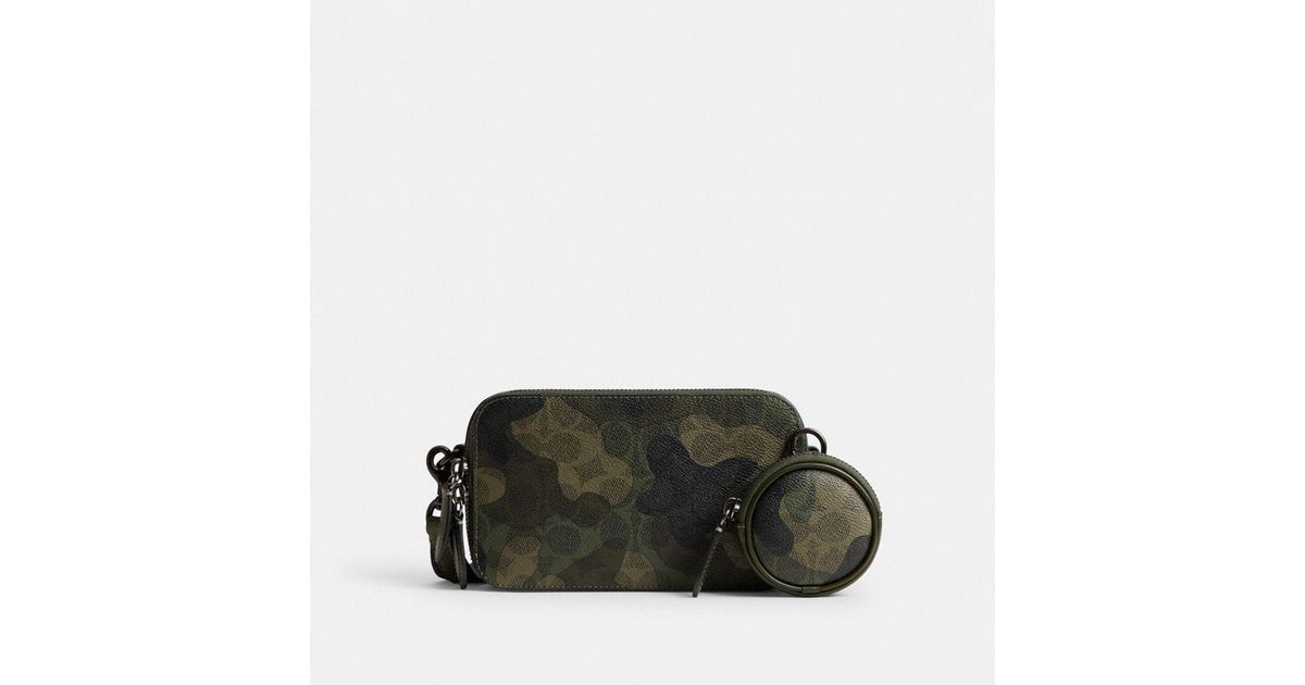COACH Charter Slim Crossbody Bag In Signature Camo Print in Green for ...
