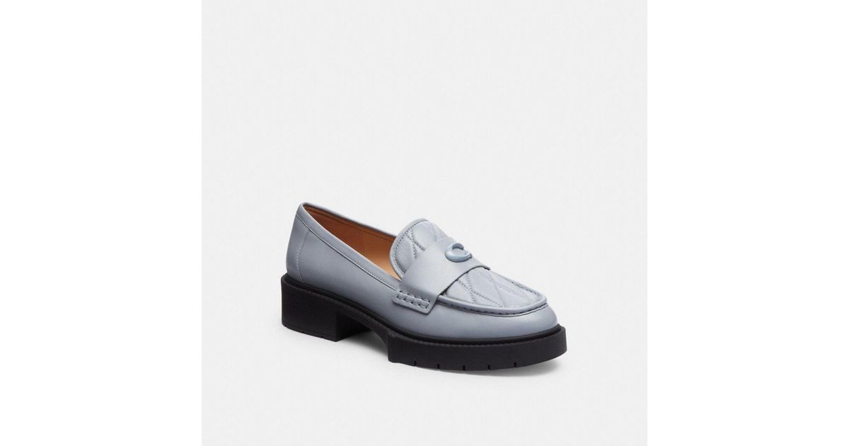 COACH Leah Loafer With Quilting in Blue | Lyst