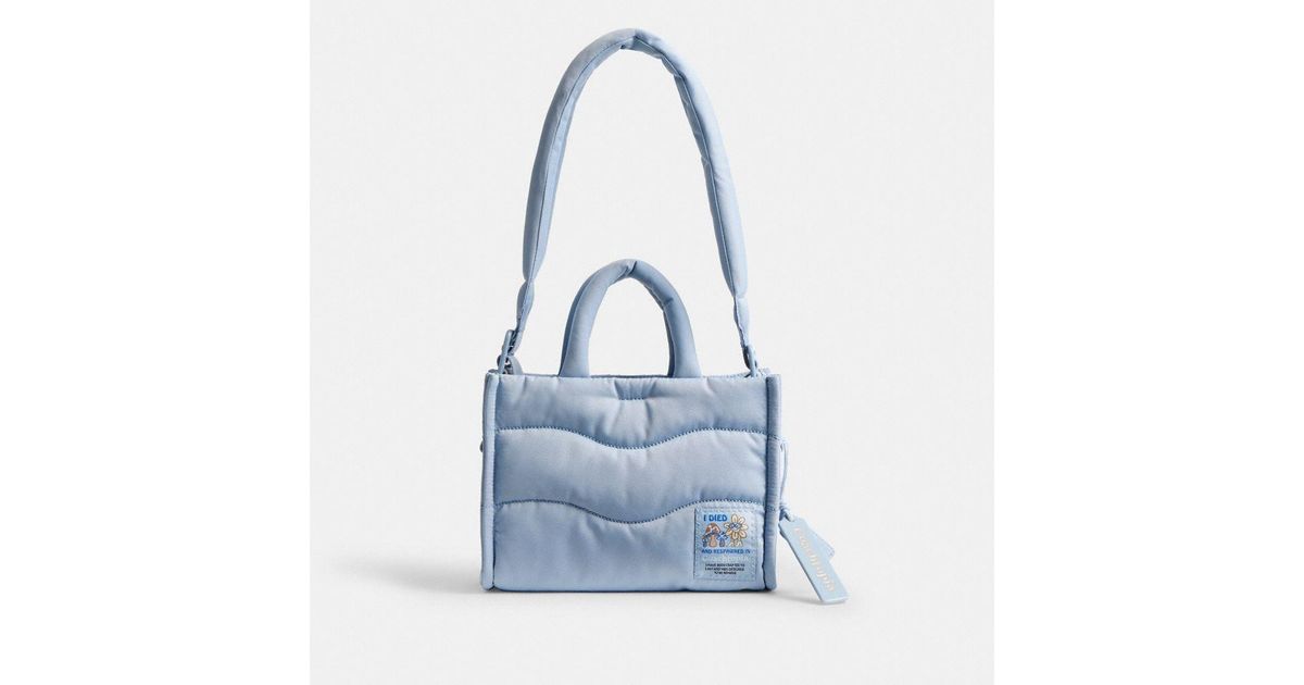 COACH Topia Loop Mini Tote In Recycled Polyester in Blue | Lyst