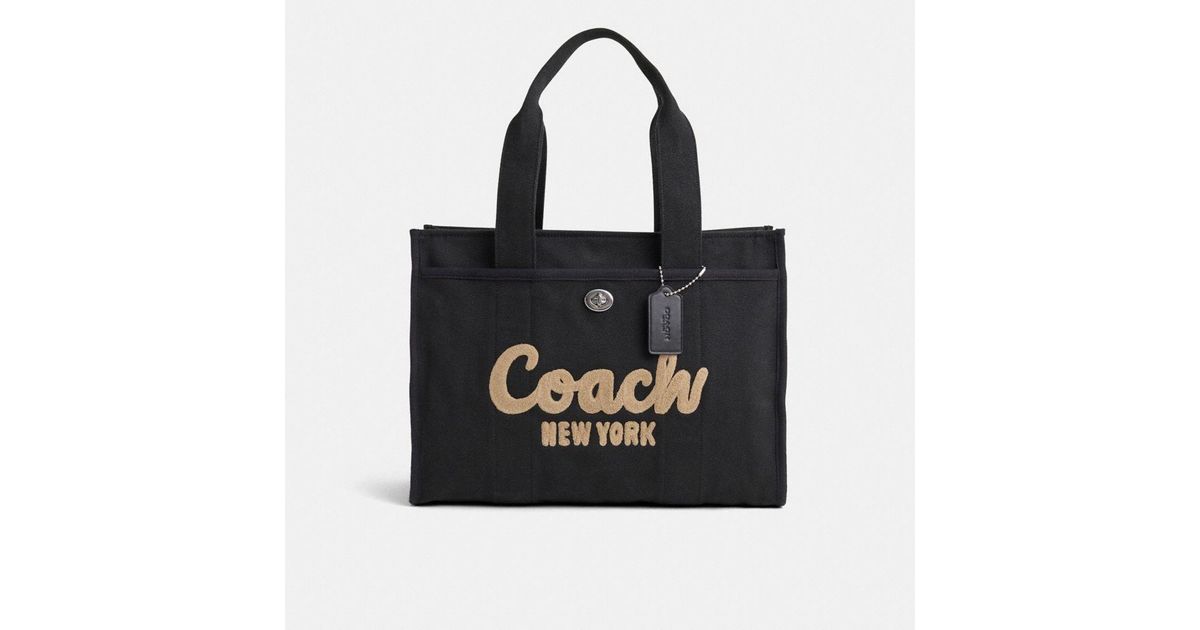 COACH Restored Cargo Tote Bag 42 in Black | Lyst