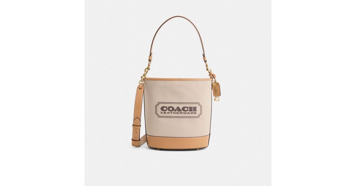COACH Restored Dakota Bucket Bag in White | Lyst