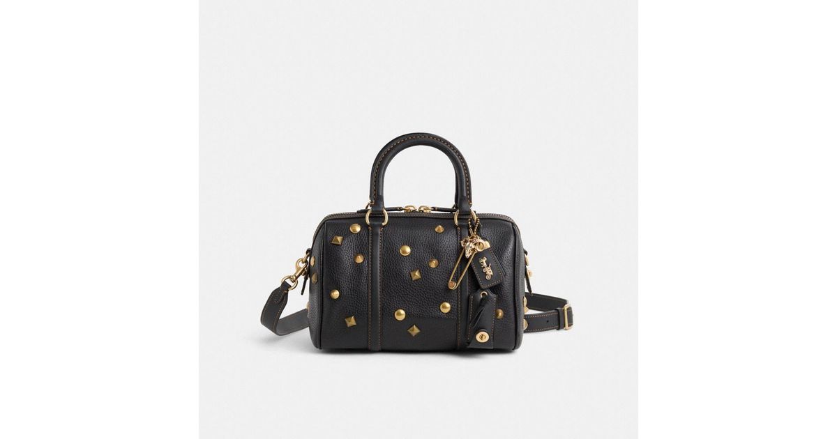 COACH Upcrafted Ruby Satchel 25 in Black | Lyst