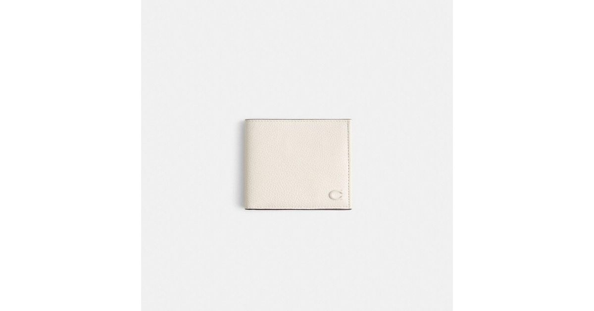 COACH Restored Double Billfold Wallet in White for Men | Lyst