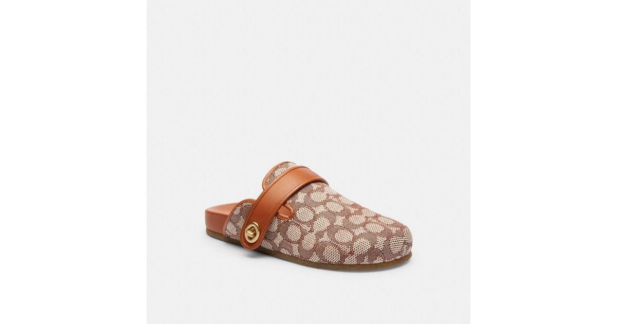 COACH Platform Slippers `Blake` in Brown | Lyst
