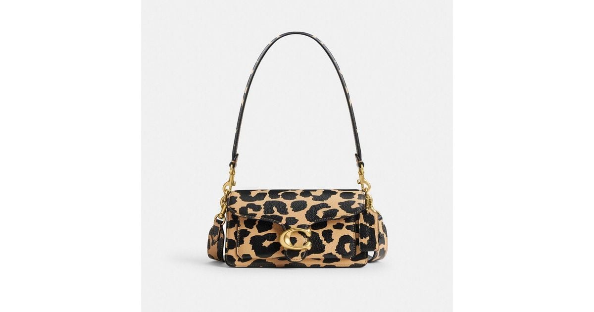COACH Tabby Shoulder Bag 20 With Leopard Print in Metallic | Lyst