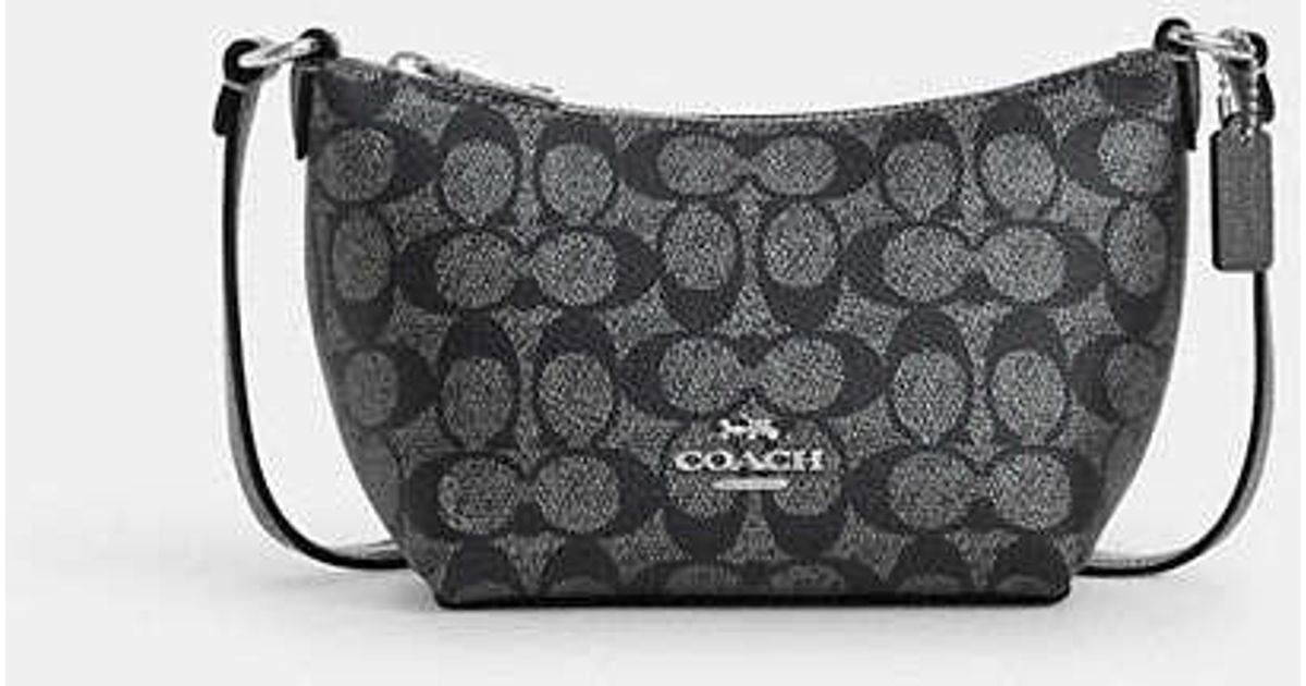 COACH Zip Top Crossbody Bag in Black | Lyst