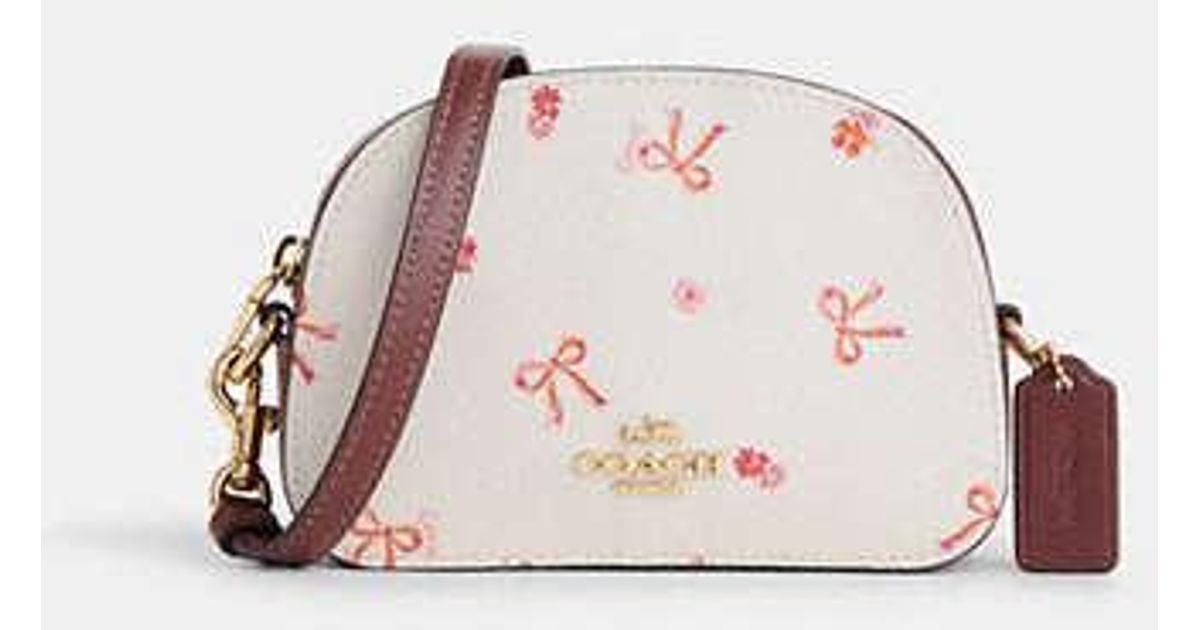 COACH Mini Serena Satchel With Bow Print | Pvc in Pink | Lyst UK