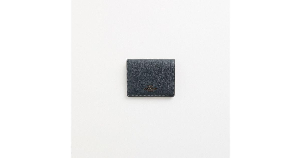 COACH Restored Small Snap Wallet With Colorblock Interior in Blue | Lyst