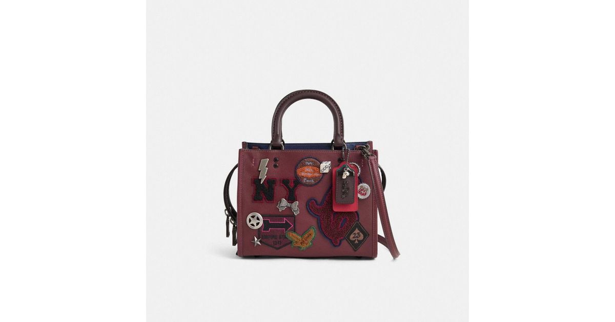 COACH Upcrafted Rogue 25 With Varsity Patches in Red | Lyst