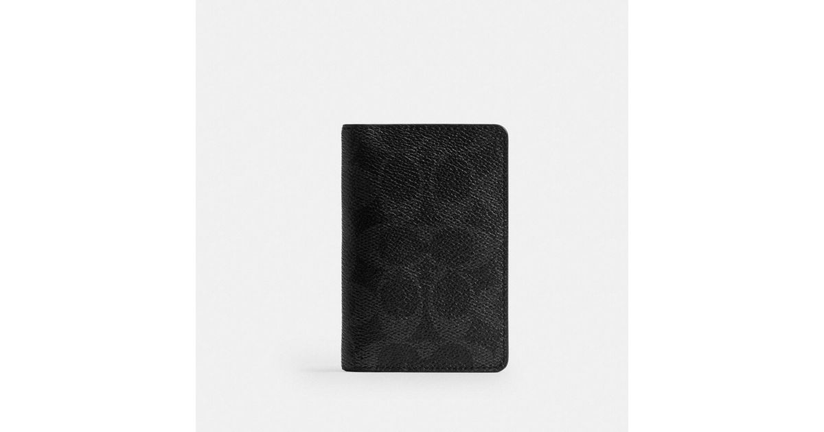 COACH Card Wallet in Black for Men | Lyst