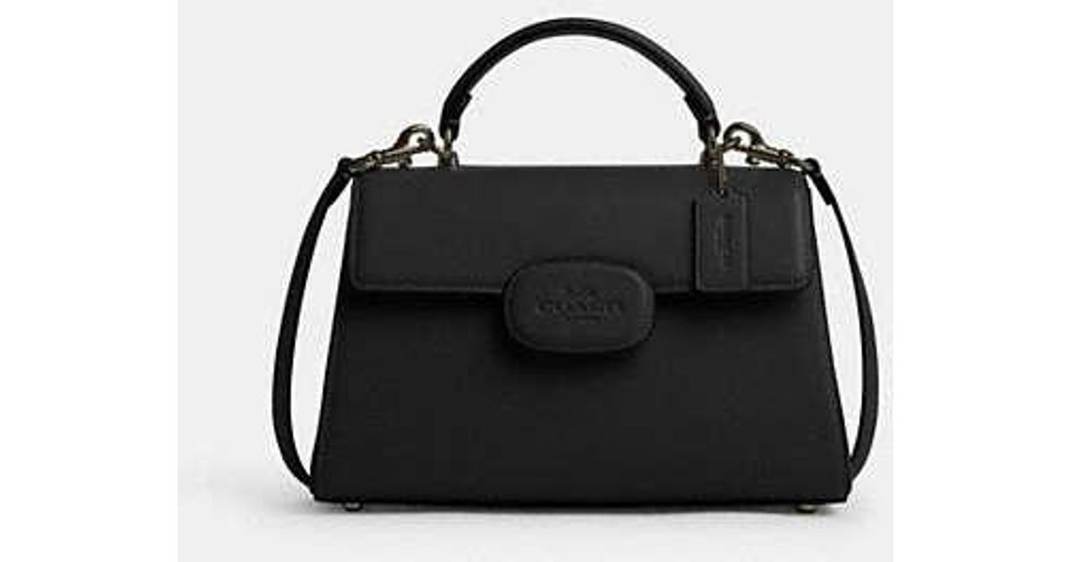 COACH Eliza Top Handle Bag in Black | Lyst