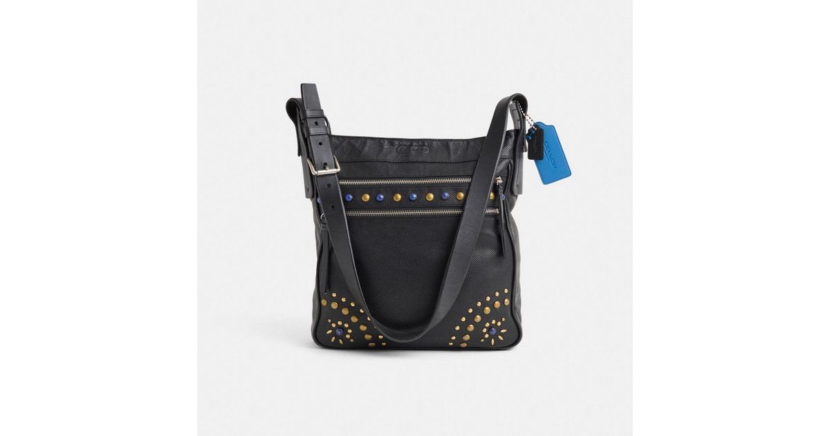 COACH Upcrafted Thompson Zip Top Crossbody in Black for Men | Lyst