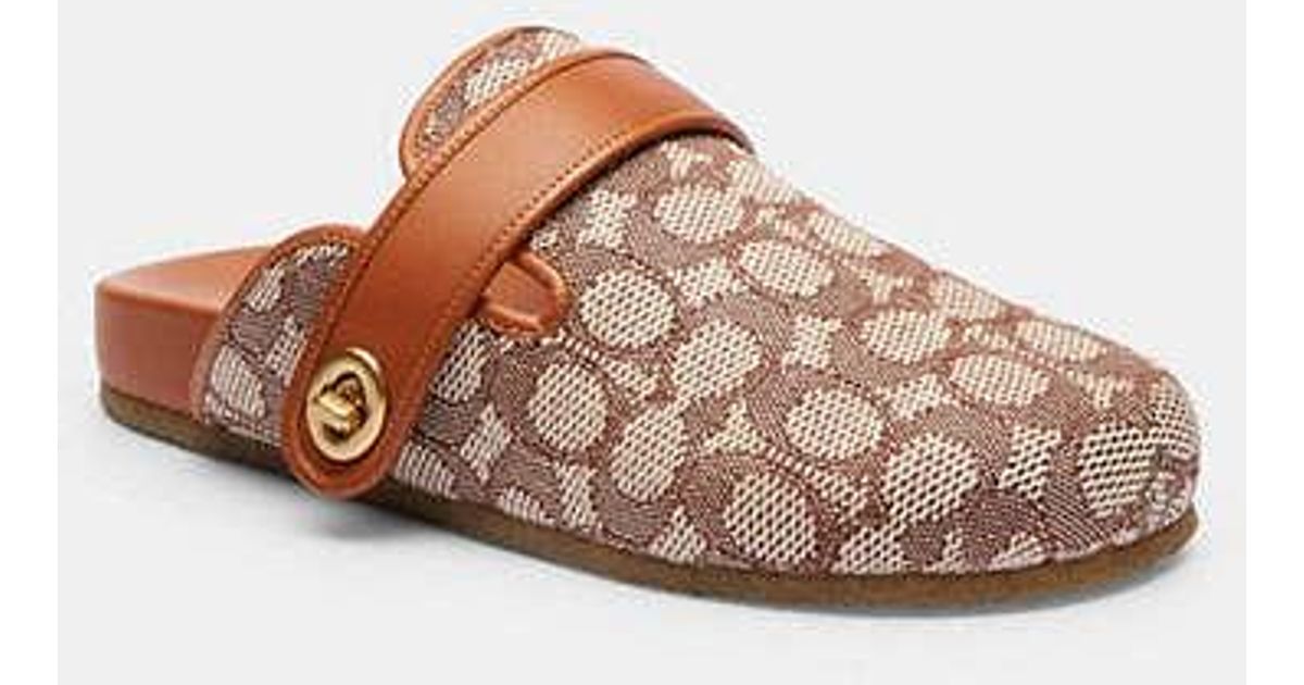 COACH Platform Slippers `Blake` in Brown | Lyst UK