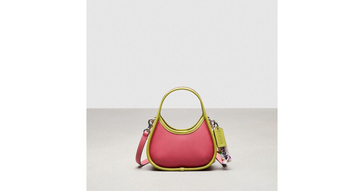 COACH Mini Ergo Bag With Crossbody Strap In Topia Leather in Pink ...