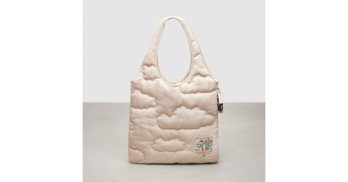 COACH Topia Loop Quilted Cloud Tote in Natural | Lyst