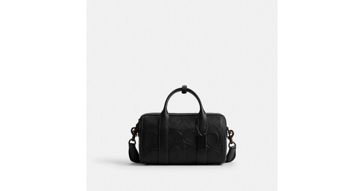 COACH Gotham Duffle Bag 24 In Maxi Signature Leather in Black for Men | Lyst