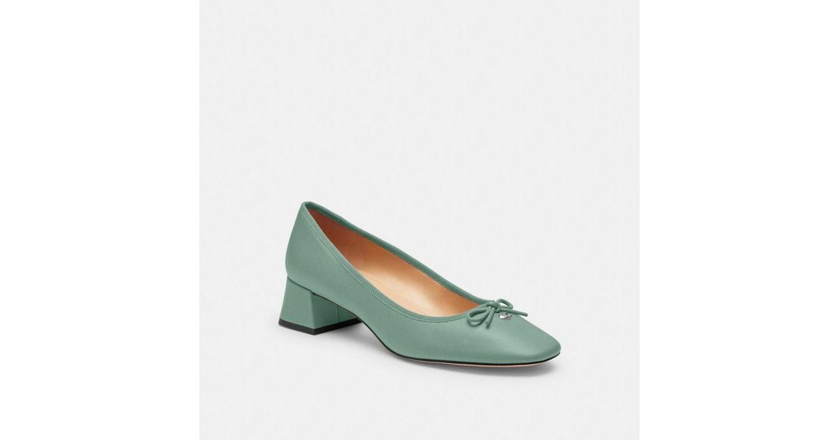 COACH Ava Ballet Pump in Green | Lyst