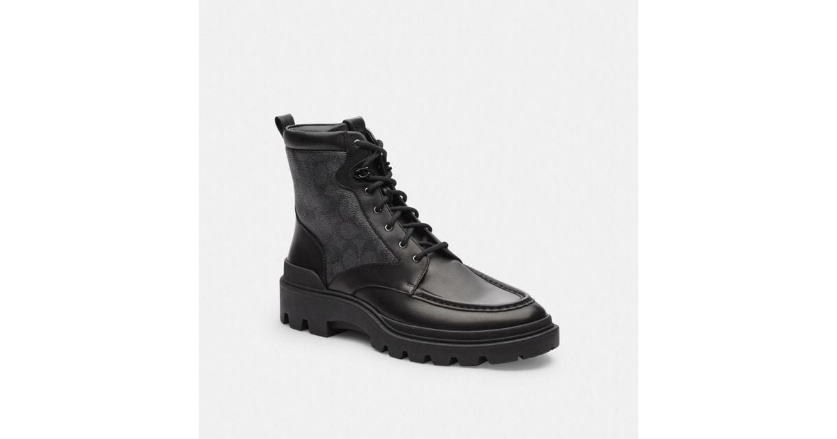 COACH Connor Boot Uniform Dress Shoe in Black for Men | Lyst