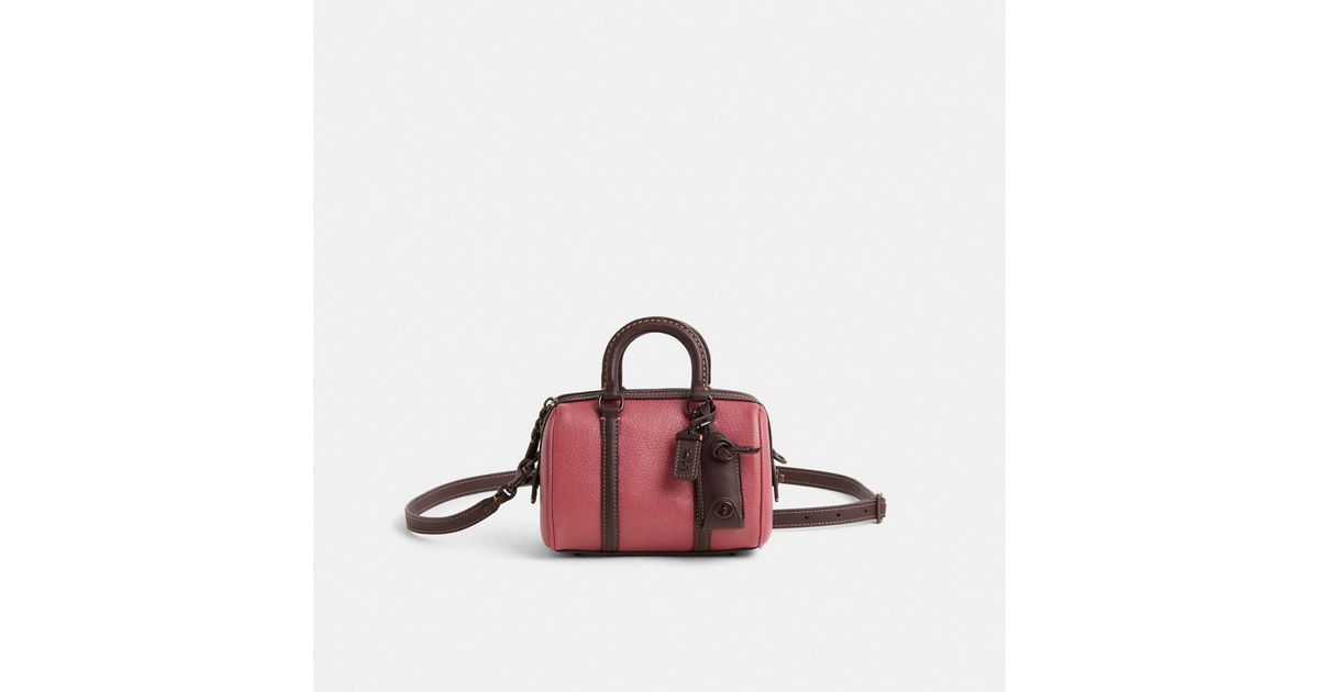 COACH Restored Ruby Satchel 18 In Colorblock | Lyst