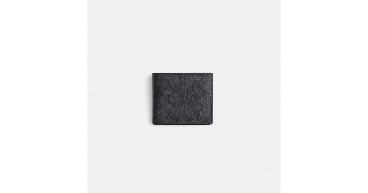 COACH Restored Coin Wallet In Signature Canvas in Black for Men | Lyst
