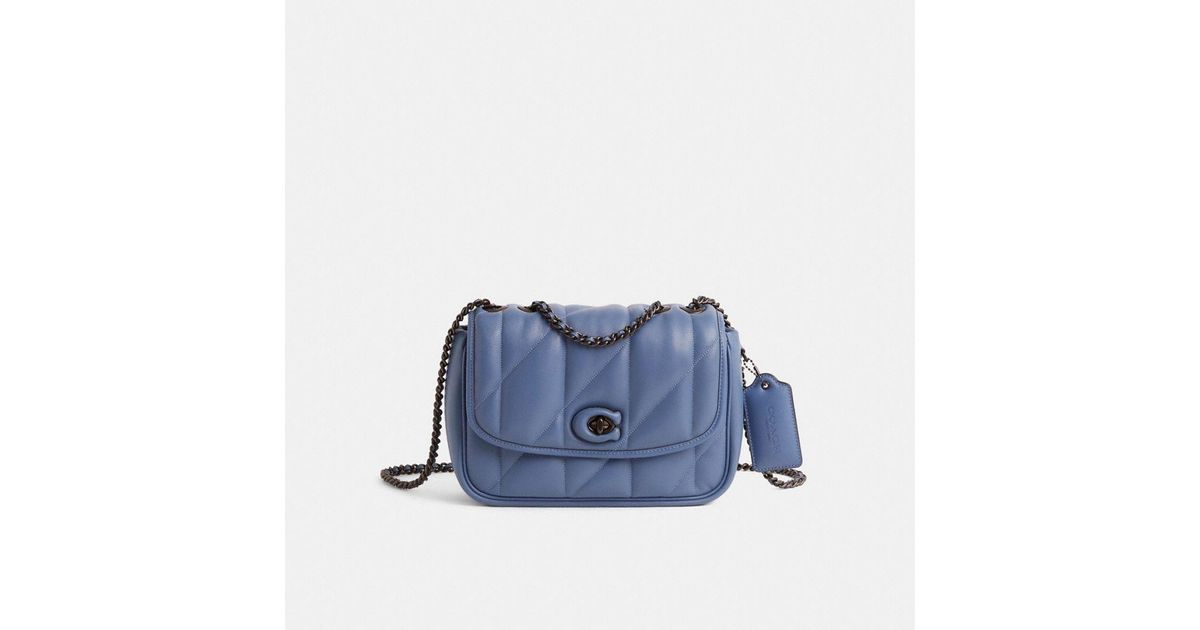 COACH Restored Pillow Madison Shoulder Bag With Quilting in Blue | Lyst