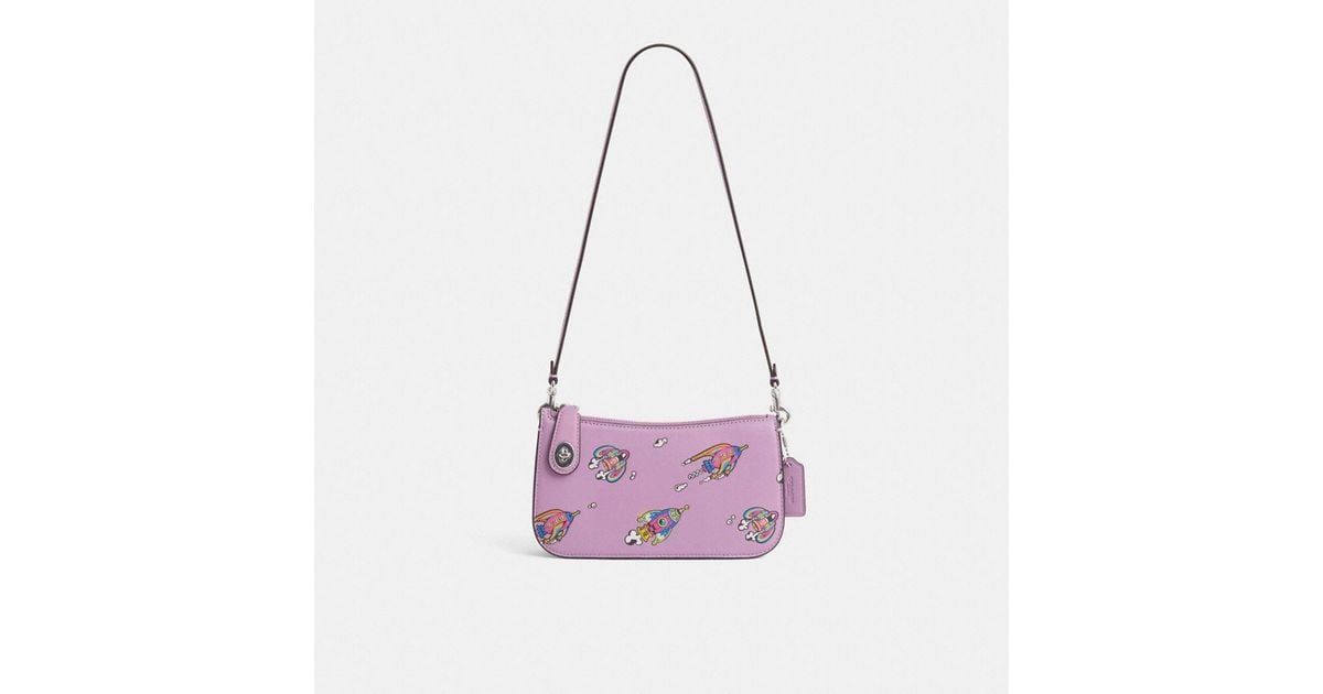 COACH Restored Cosmic Penn Shoulder Bag With Rocket Print in Purple | Lyst