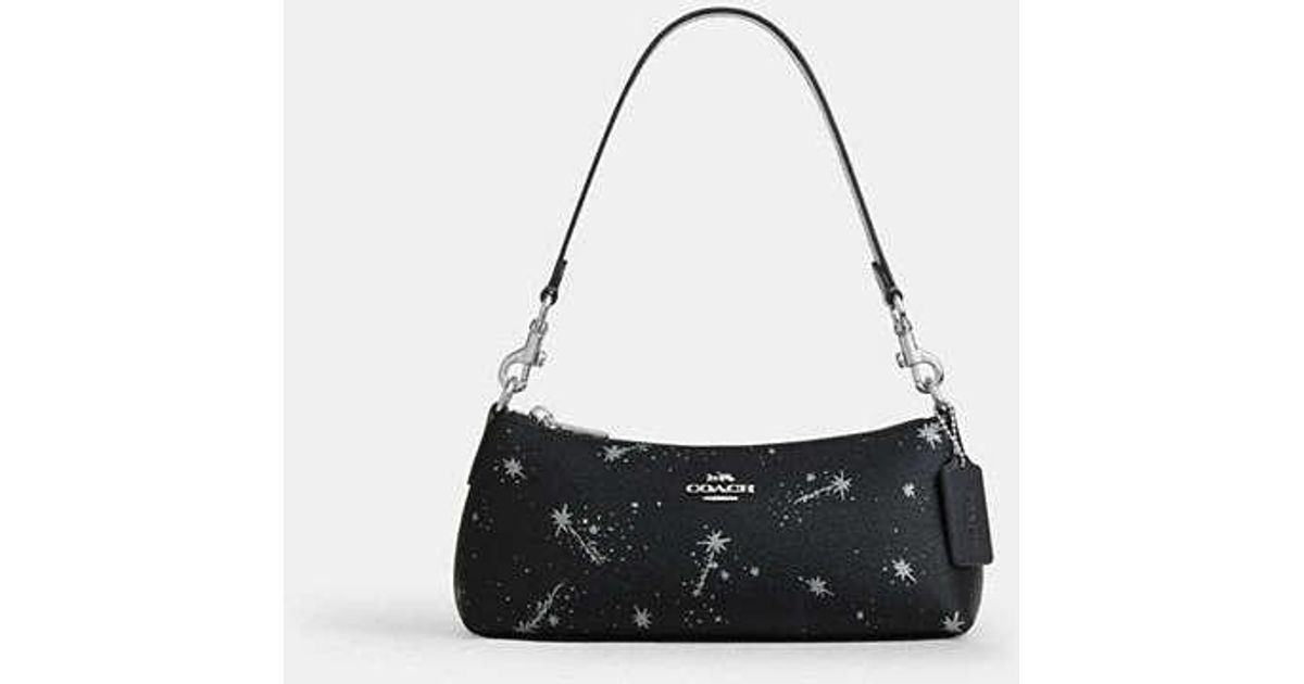 COACH Charlotte Shoulder Bag With Star Print in Black | Lyst