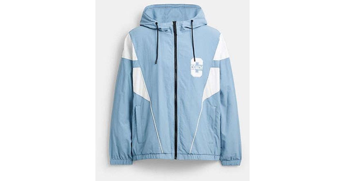 COACH Colorblock Windbreaker in Blue for Men | Lyst