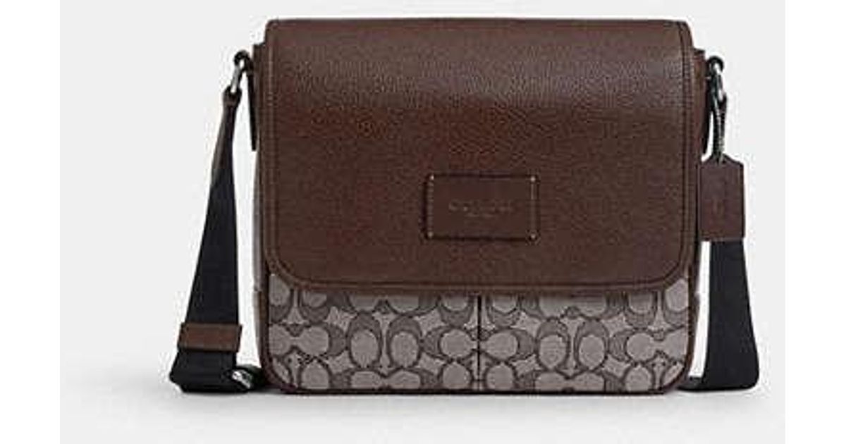 COACH Sprint Map Bag 25 In Signature Jacquard in Black for Men | Lyst