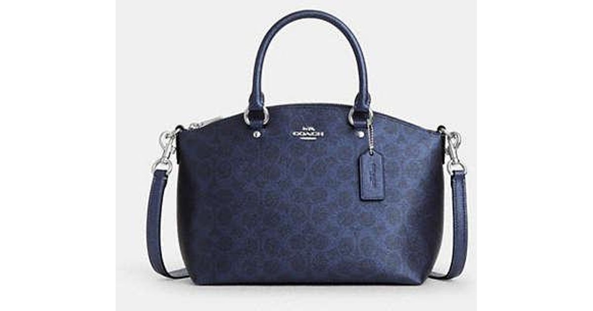 COACH Sadie Satchel Bag in Blue | Lyst