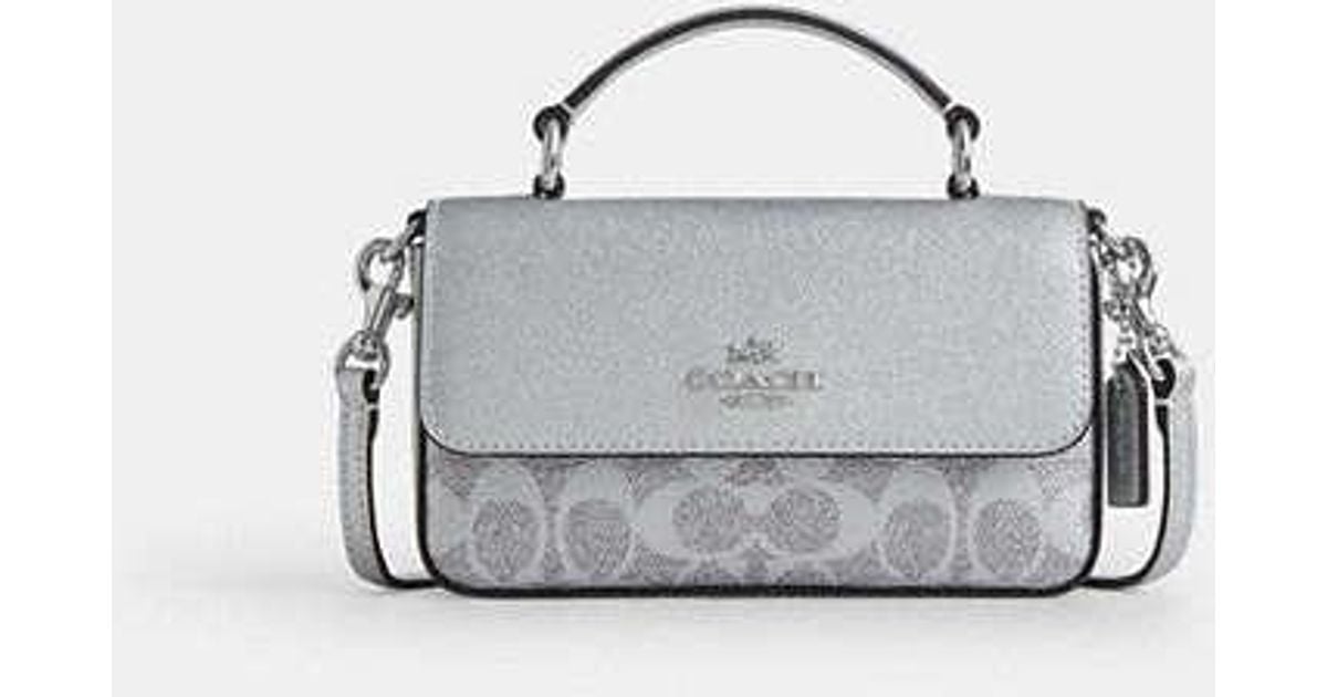 COACH Mini Josie Top Handle Bag in Black | Lyst
