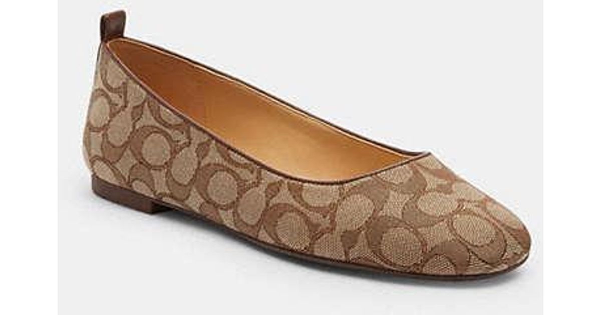 COACH Wendie Ballet In Signature Jacquard in Black | Lyst
