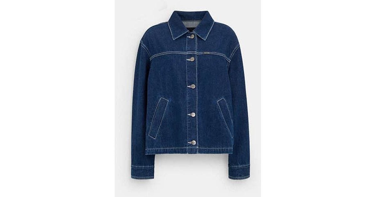 COACH Denim Utility Jacket in Blue | Lyst