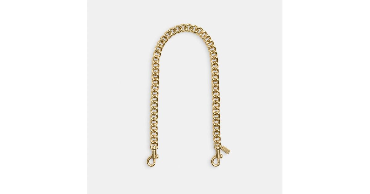 COACH Chunky Chain Shoulder Strap in White | Lyst